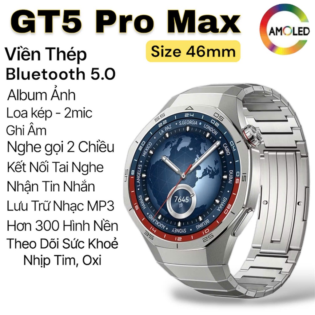 ( GT5 Pro Max ) Đồng Hồ Thông Minh GT5 Pro Max, Kết Nối Tai Nghe, Tải ...