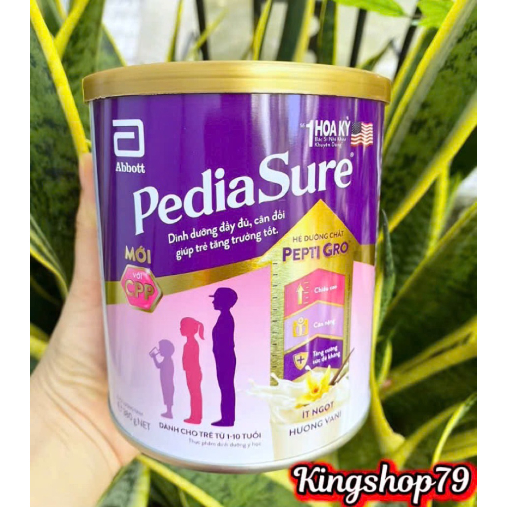 Sữa Bột Lon Pediasure 380g Hương Vani Ít Ngọt Date 2027 | Shopee Việt Nam