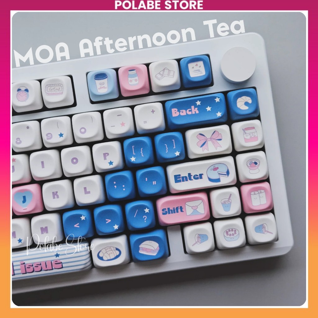 Keycap MOA Afternoon Tea moa Profile Keycap anime cute bàn phím cơ in ...