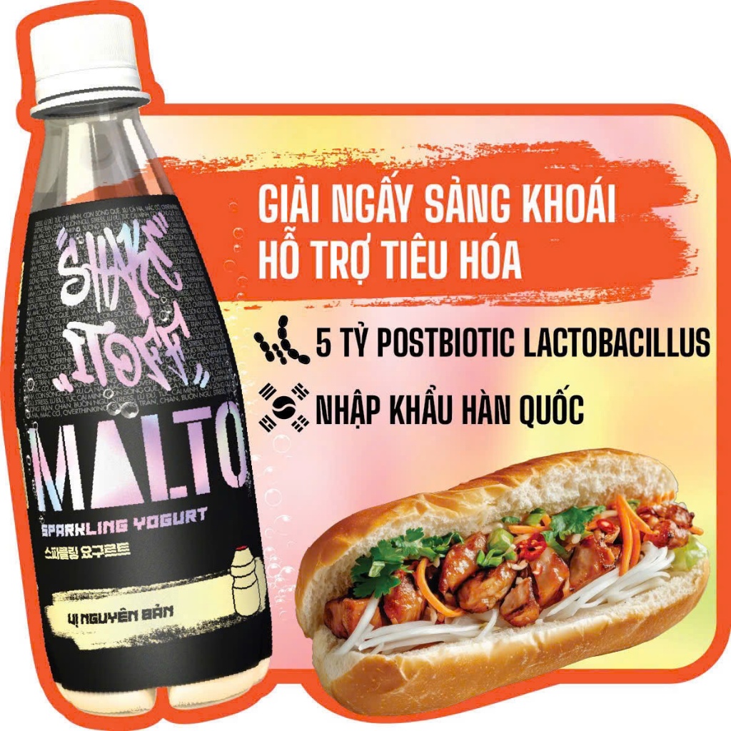 (Thùng 24 Chai) Sữa Chua Uống Có Gas Lof Malto Sake It Off Vi Nguyên ...