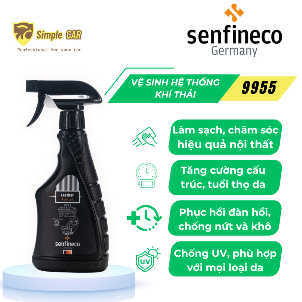 Senfineco 9955 - Dung Dịch Phục Hồi, Vệ Sinh Da Nội Thất Xe Hơi, Ô Tô ...