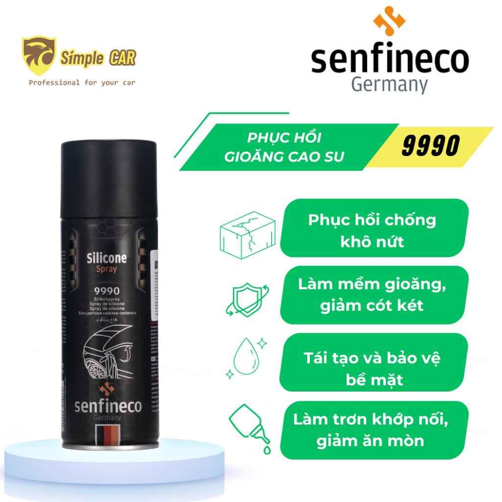 Senfineco 9990 - Xịt Dưỡng và Phục Hồi Gioăng Cao Su Ô Tô, Xe Hơi ...