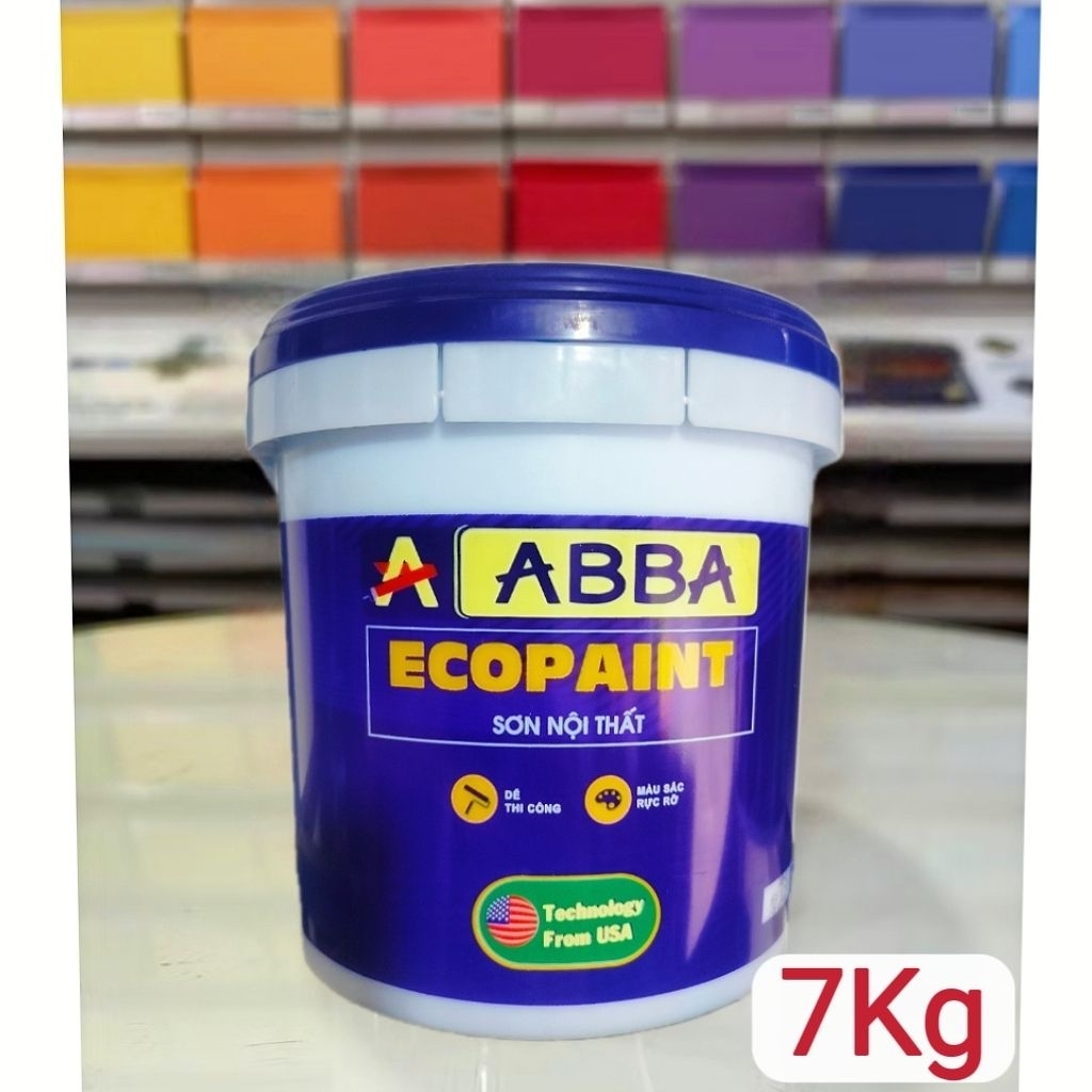Sơn trong nhà ABBA ECO PAINT 5L |Tự thi công dễ dàng | Độ phủ 35m² | Trắng & nhiều màu | Shopee ...