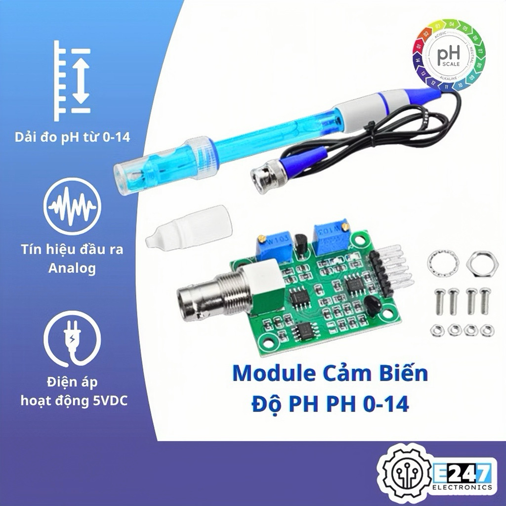 (Hàng có sẵn Tp.HCM) Cảm biến độ pH DFRobot Gravity: Analog pH Sensor ...