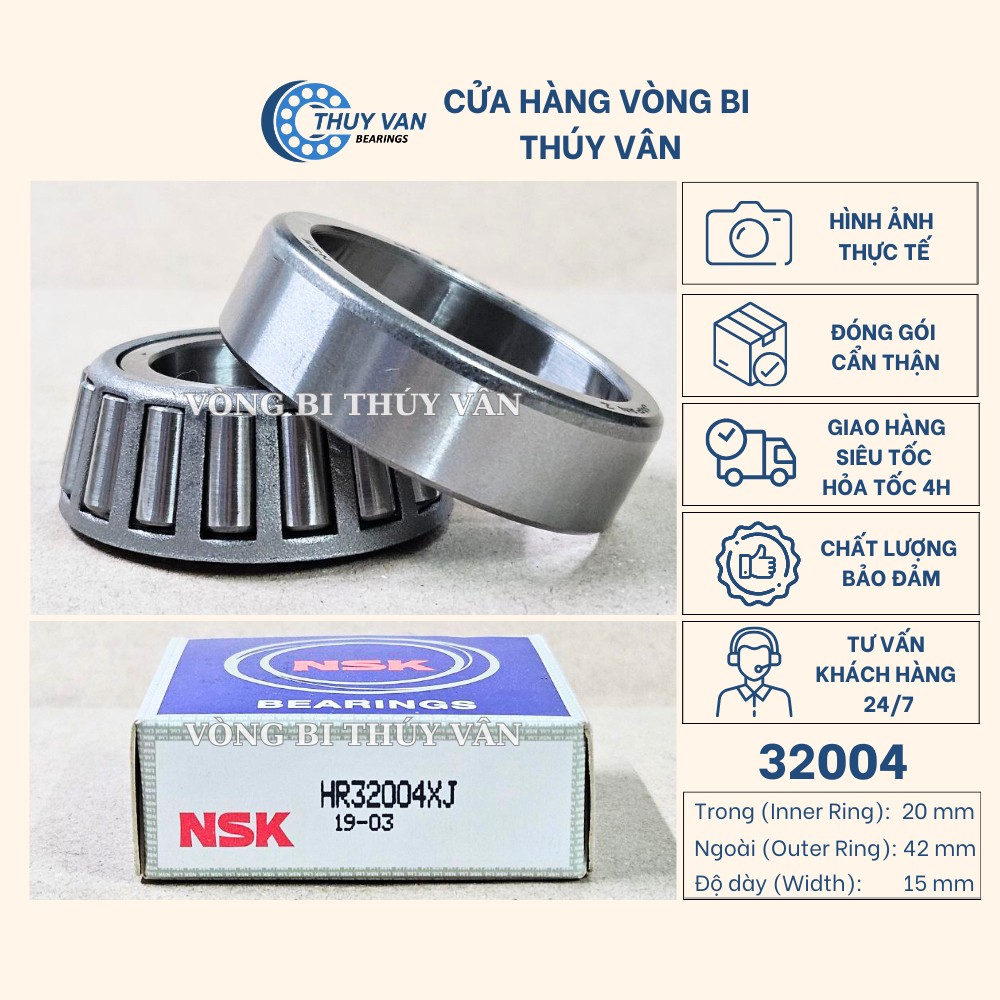 Vòng bi bạc đạn đũa côn 32004 32005 32006 32007 32008 32009 (NS ...