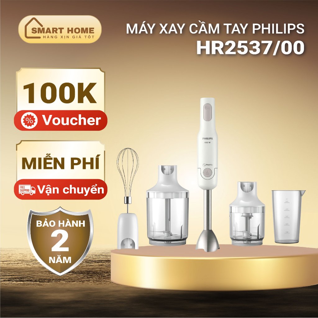 Máy xay cầm tay Philips HR2531, HR2534, HR2537, công suất 650W, bảo ...