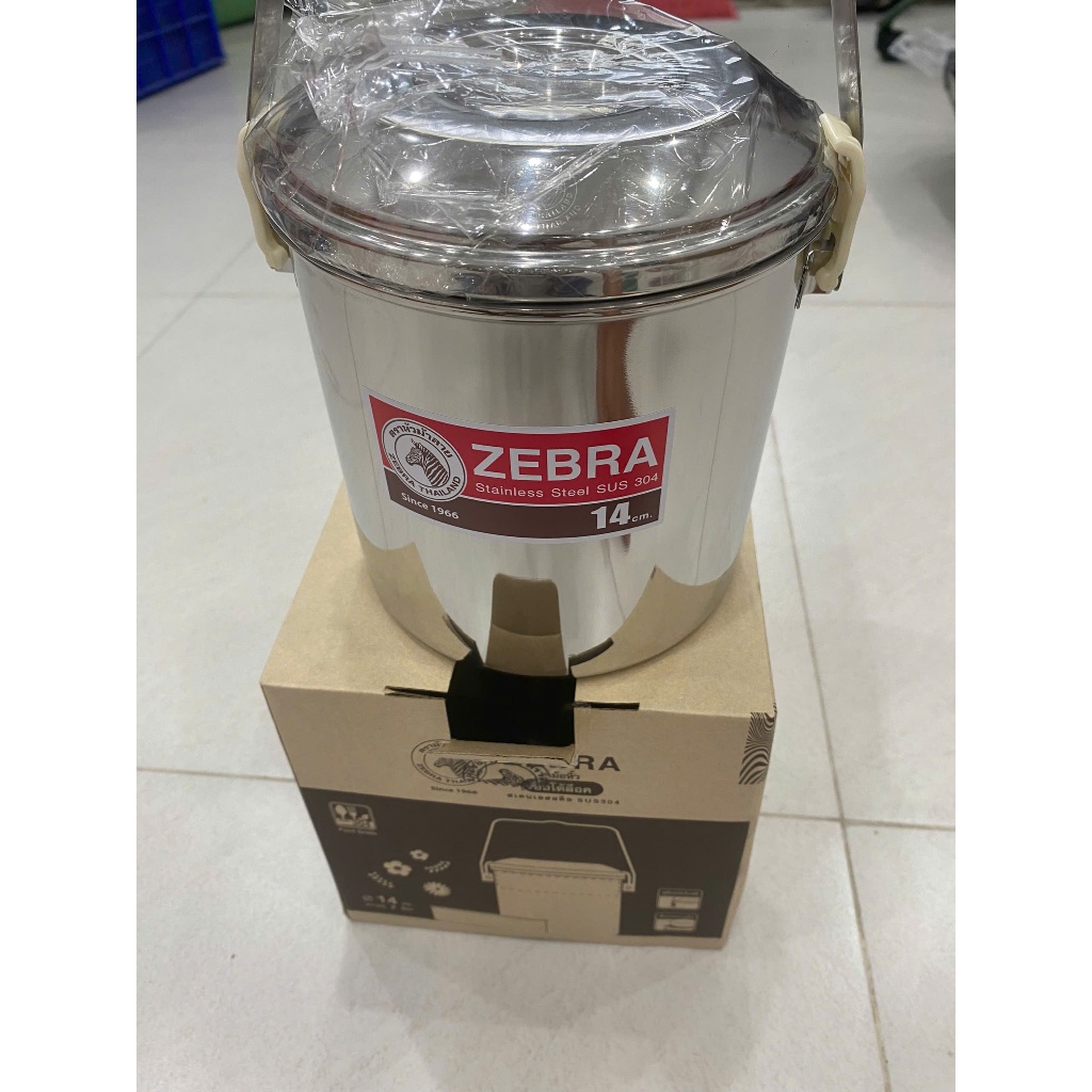 Cặp Lồng Cà Mên INOX 304 Zebra 14cm Camen Inox 304 Zebra 14cm có ngăn ...