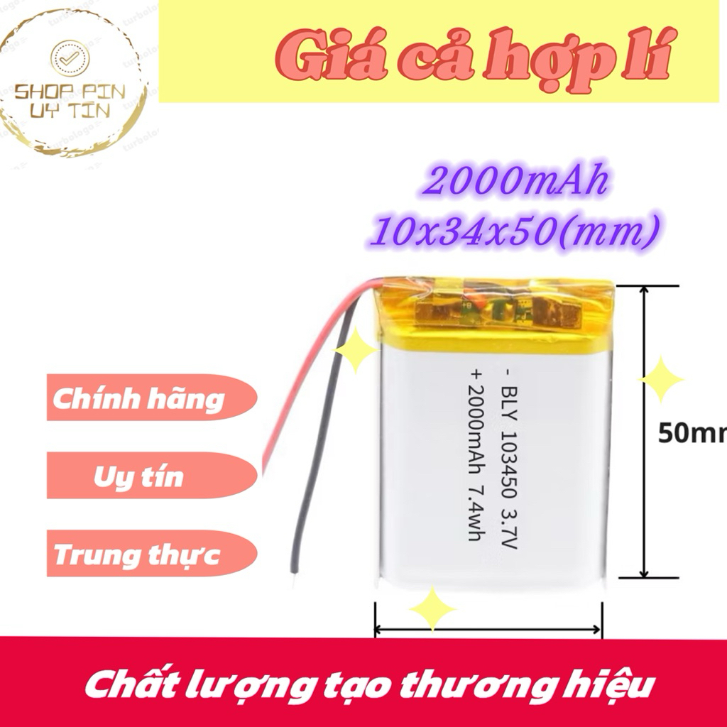 [CHÍNH HÃNG] pin sạc li-po 3.7V Dung Lương Từ 40-10000mAh có mạch bảo ...