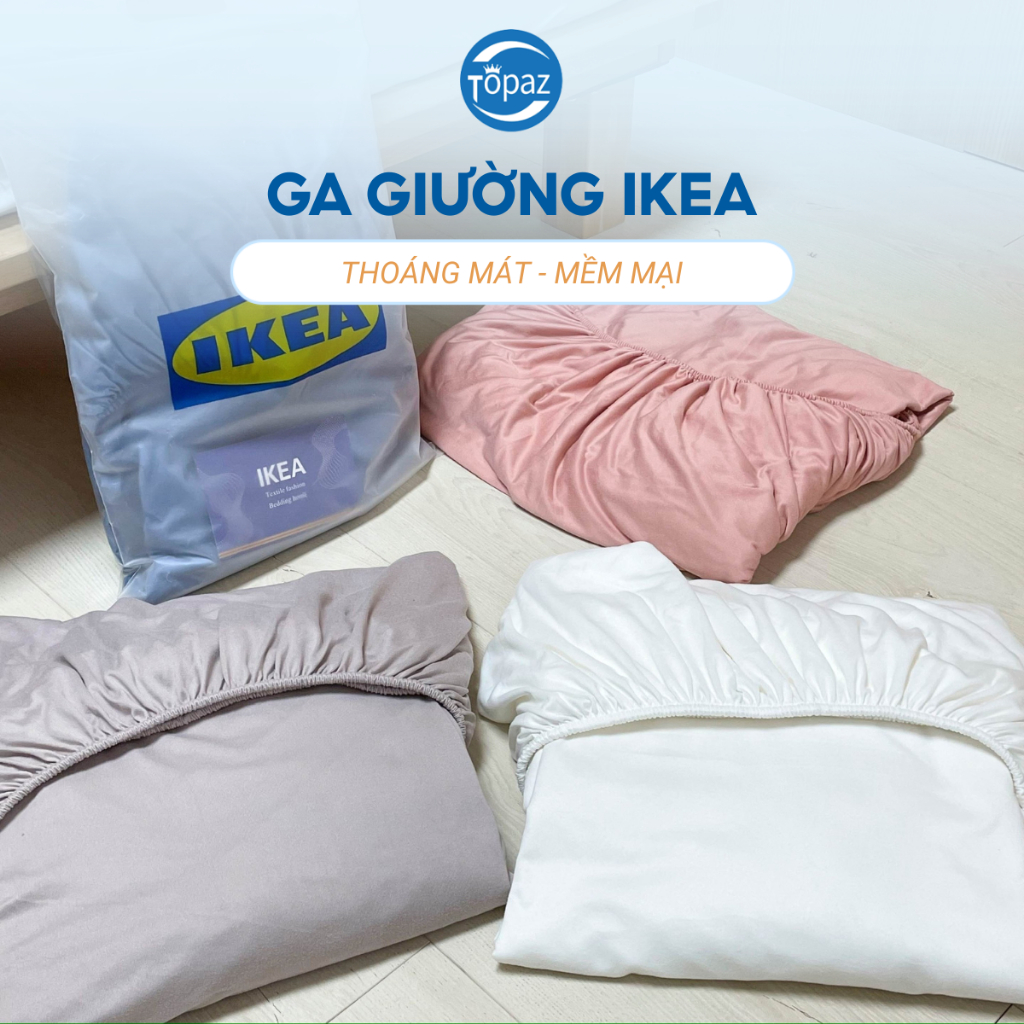 Ga trải giường IKEA Home bo chun bọc đệm thoáng mát drap thun lạnh cao ...
