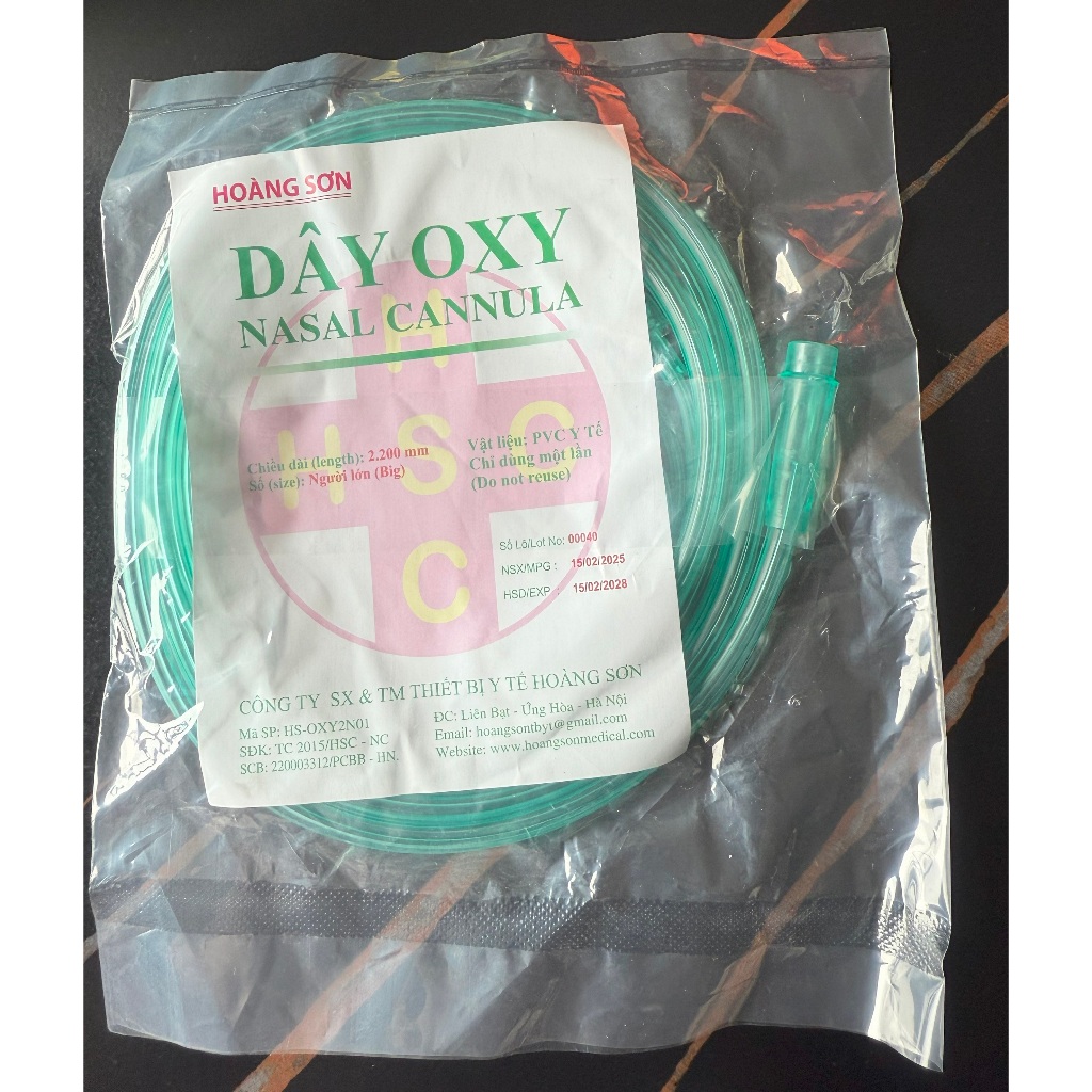 Dây thở oxy 2 nhánh thở mũi - Hoàng Sơn/ MPV | Dây oxy dùng cho máy tạo ...