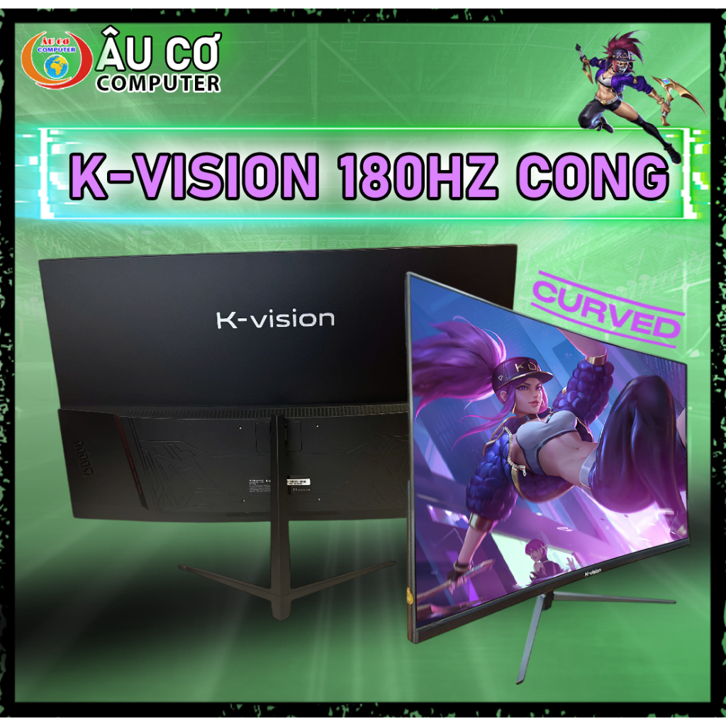 Màn hình Gaming 180hz CONG Full viền 27 inch K-Vision FullHD / VA / 1ms ...