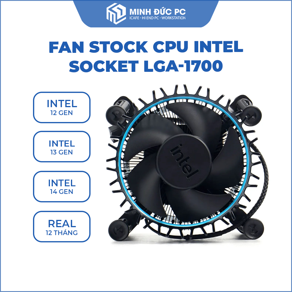 Tản Nhiệt Khí Fan Stock CPU Intel LGA 1700 Chính Hãng (Gen 12/13/14 ...