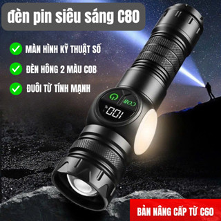Đèn Pin Cầm Tay Siêu Sáng C80 Chiếu Sáng Chuyên Dụng Có Nam Châm - Màn ...