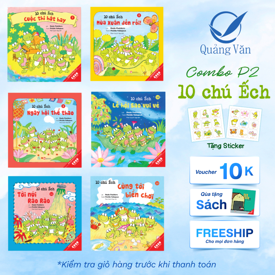 Sách Combo Ehon Nhật Bản 10 Chú Ếch Phần 2 - TB 2024 (Tập 7 - 12 ...