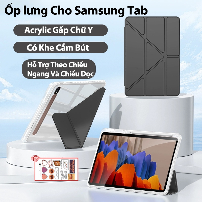 Bao da Cho Samsung Galaxy Tab S10 S9 FE S6 Lite Acrylic gấp chữ Y Ốp ...
