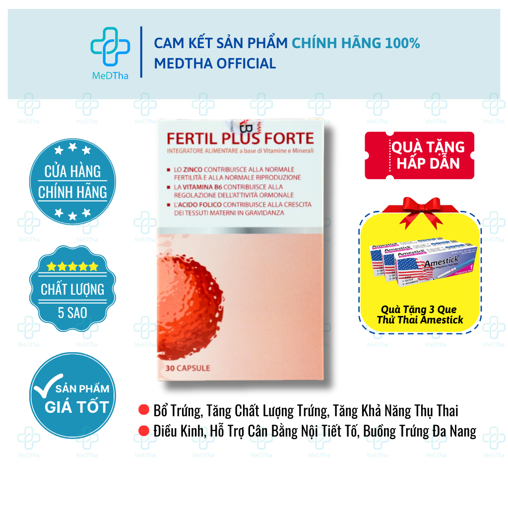 FERTIL PLUS FORTE - Bổ Trứng, Tăng Khả Năng Thụ Thai, Vitamin Tổng Hợp ...