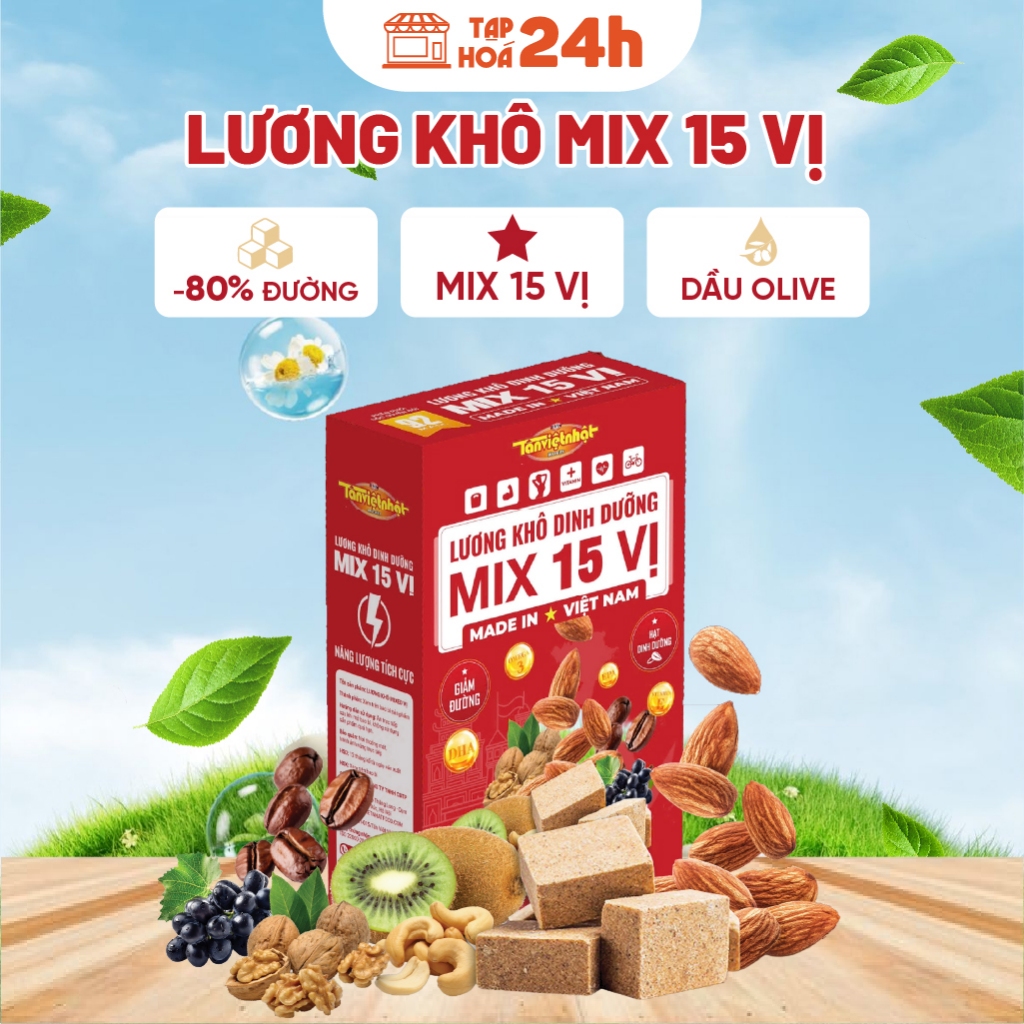[VOUCHER 30K] Lương Khô Mix 15 Vị Hạt Dinh Dưỡng, Trái Cây Bổ Sung Năng ...