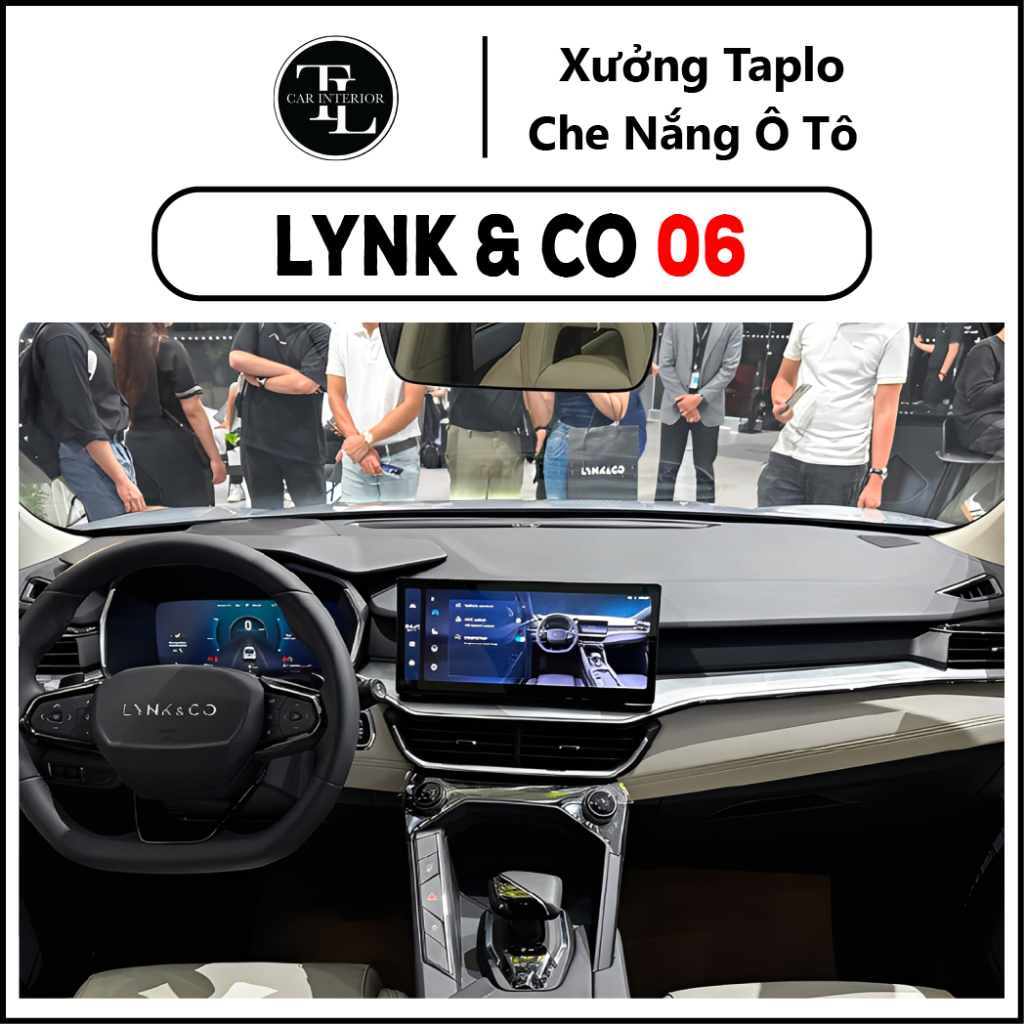 Thảm taplo LYNK CO 06, LYNK & CO 06, thảm taplo nhung lông cừu, da cao ...