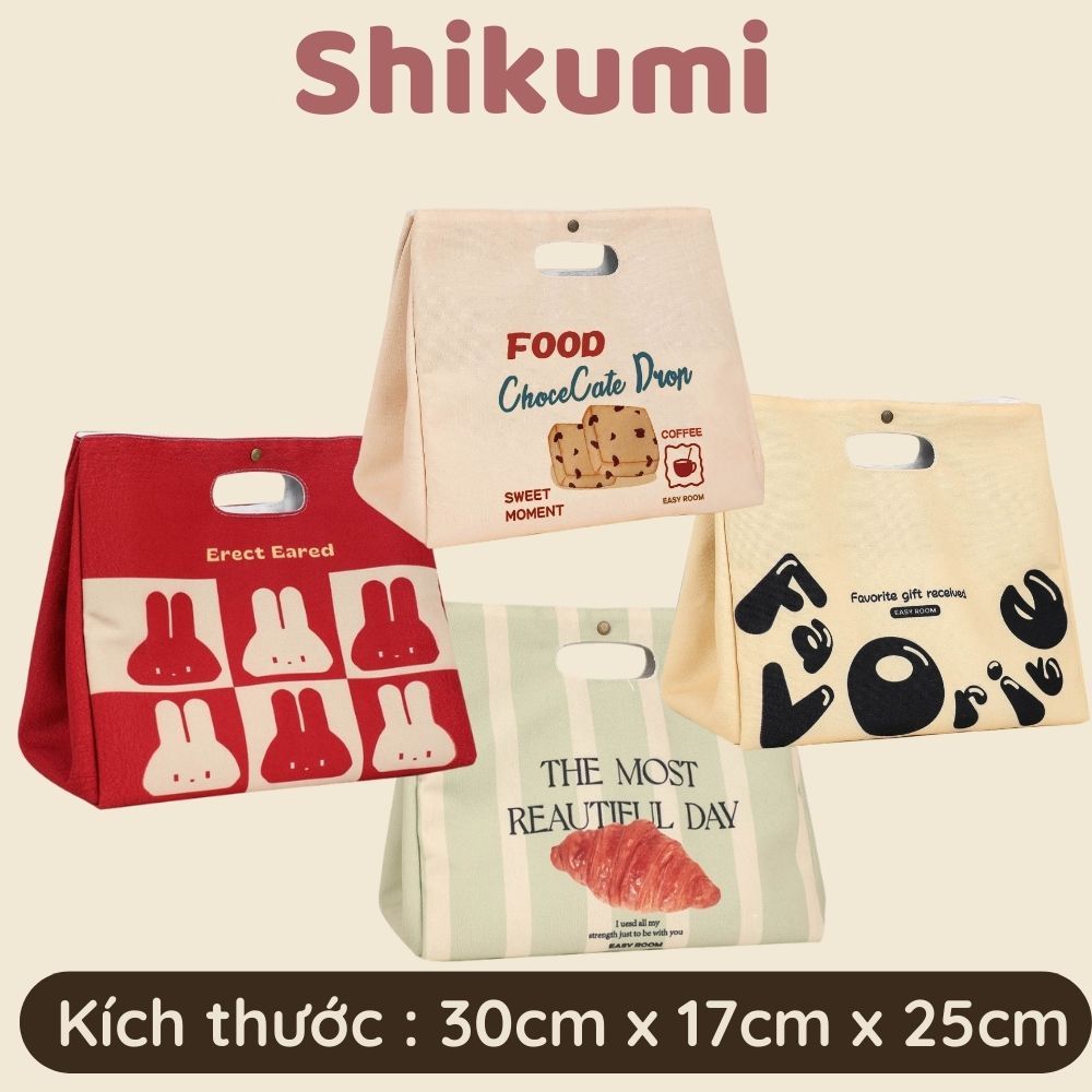 Shikumi Túi Đựng Hộp Cơm Trưa Dễ Thương Giữ Nhiệt Chống Nước Mang Cơm ...