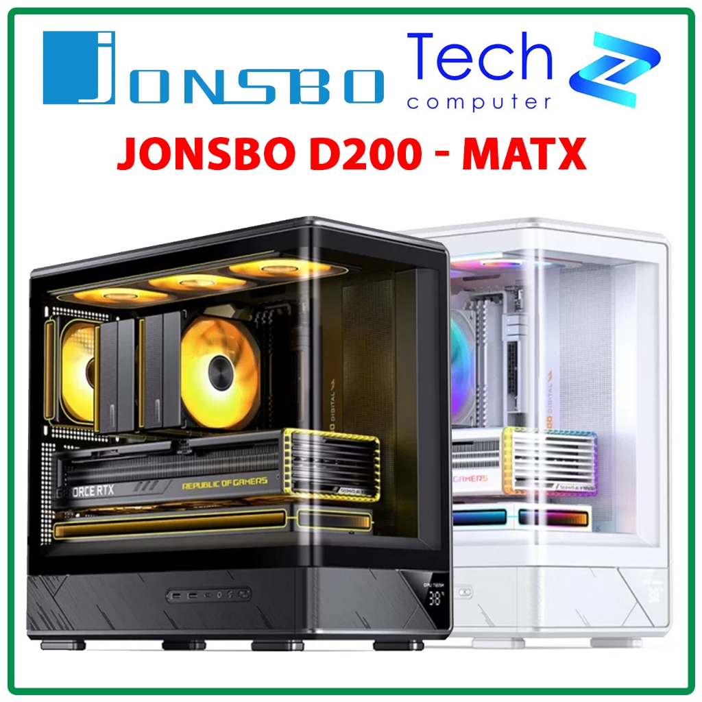 Vỏ Case Jonsbo D200 - mATX/Mid Tower (Đen / Trắng) | Shopee Việt Nam