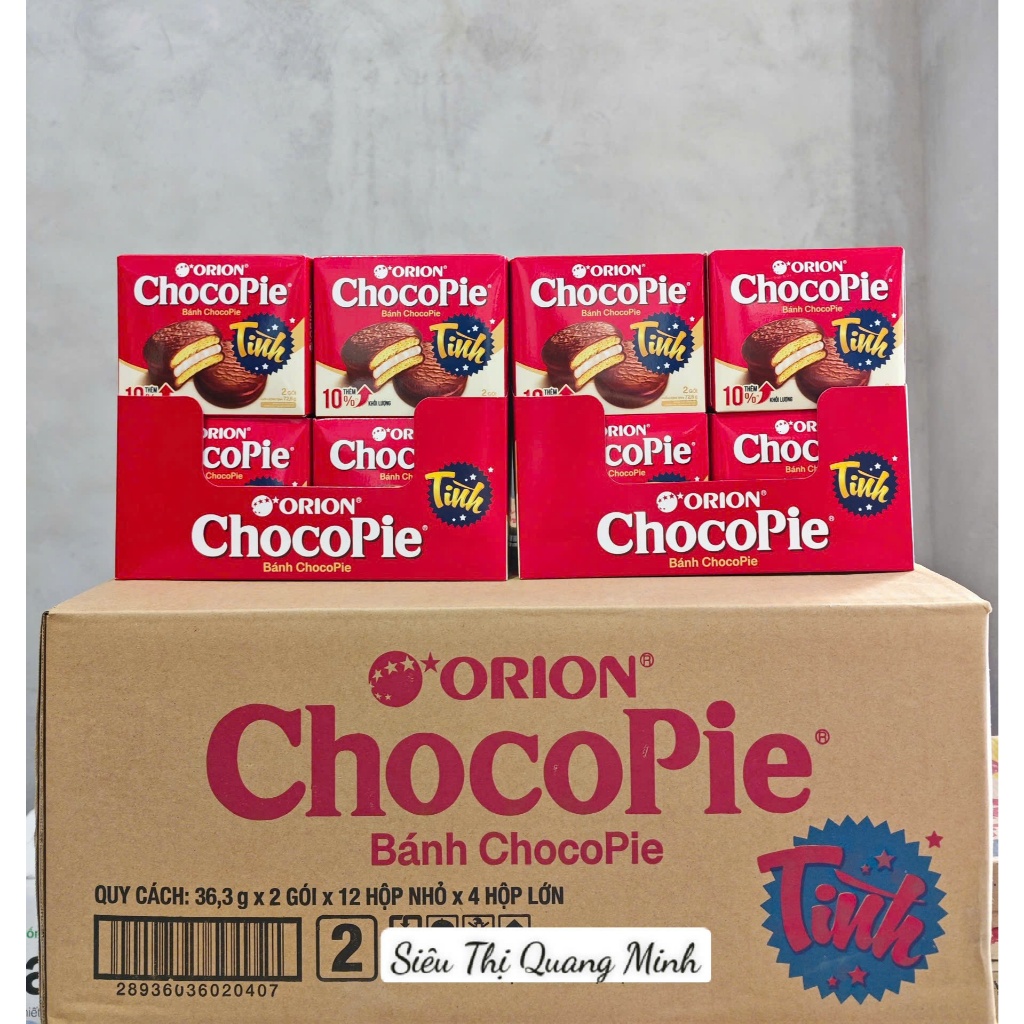Lốc - Thùng Bánh Lễ Chocopie Orion Lốc (12 Hộp x 2 GÓi x 36.3g ...