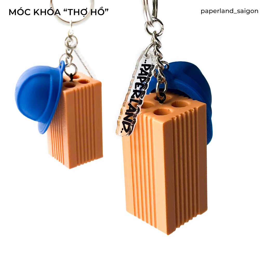 Móc khóa "Thợ hồ" vui vẻ | gồm 3 charm | design bởi paperland_saigon ...