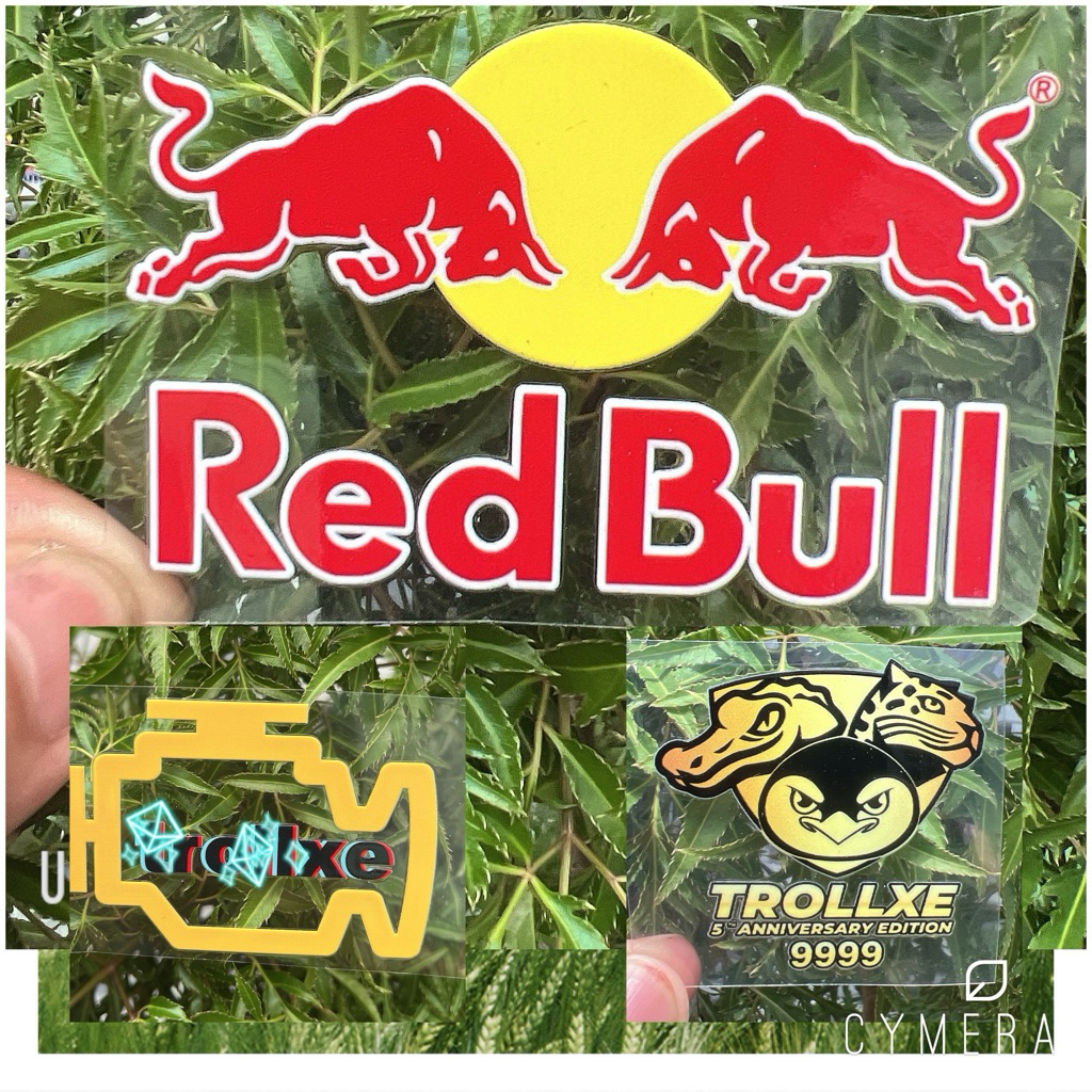 Tem Troll Xe + red bull + trollxe 9999,& Dán Xe Ô Tô , Xe Máy , Xe Điện ...