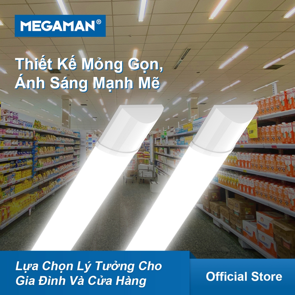 Bộ đèn LED Bán Nguyệt MEGAMAN 6 tấc / 1m2 – 20W 40W 60W 80W – Ánh sáng ...