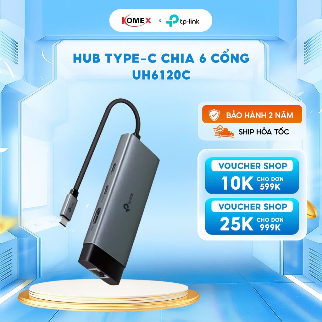 Hub USB Type-C TP-Link Đa Cổng Kết Nối UH6120C Tốc Độ Cao Cho Máy Tính ...