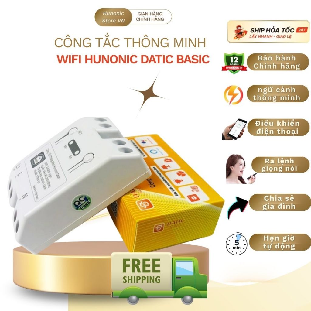 Công tắc Wifi Hunonic Datic Basic | Shopee Việt Nam