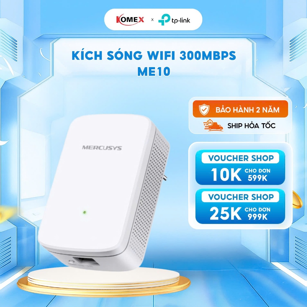 Mercusys ME10 Bộ mở rộng WIFI tốc độ mạng 300Mbps phủ sóng lớn | thiết ...