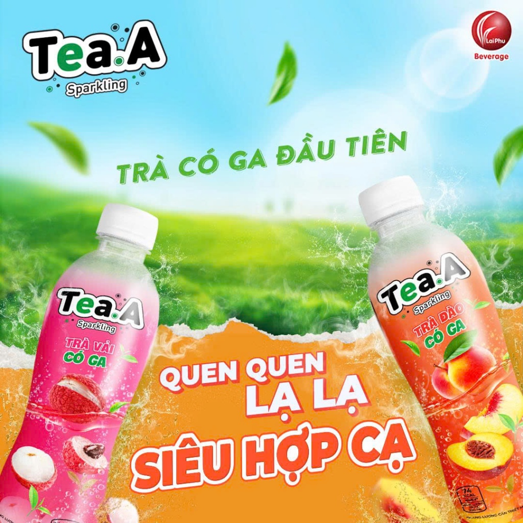 Trà Có Ga Tea.A Sparkling Chai 390ml (Nhiều Vị) | Shopee Việt Nam