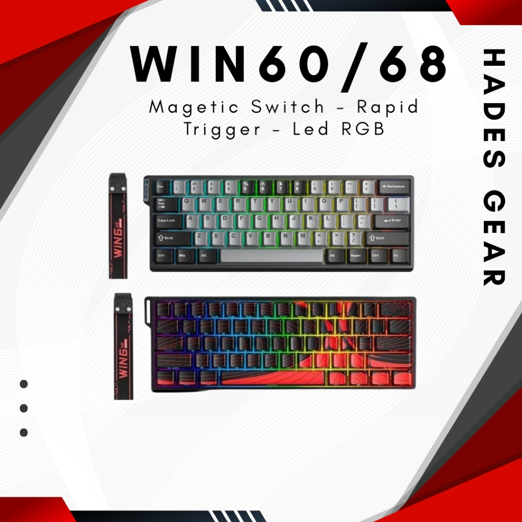 Bàn phím cơ Gaming AULA Win60 Win68 HE Pro/Max LED RGB, Rapid Trigger 0 ...