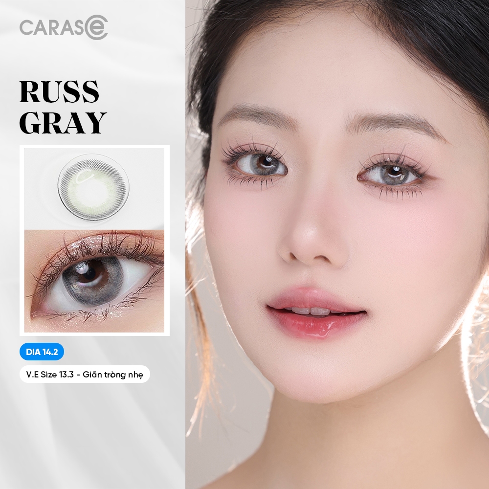 [CARASE] Lens Cận 1 Ngày RUSS GRAY Màu Xám - (1 bên mắt) Kính Áp Tròng Khóa Ẩm | Shopee Việt Nam