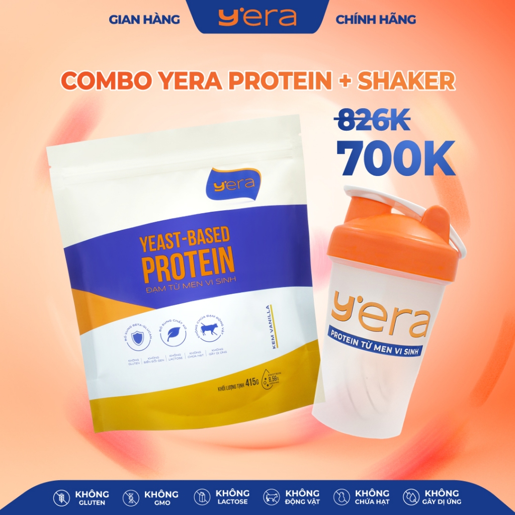COMBO TIẾT KIỆM | Mua 1 Túi YERA Yeast-based Protein 415g – TẶNG 1 Bình ...