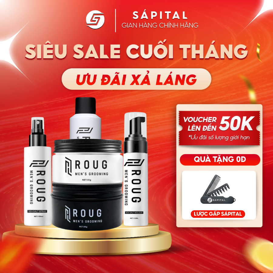 Sáp Vuốt tóc ROUG | Sáp vuốt tóc Matte Clay, Matt Clay, Bọt tạo kiểu ...