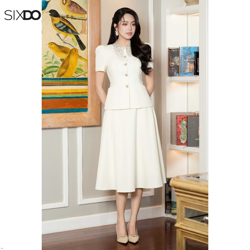 Áo vest nữ kem cổ độc đáo SIXDO (Cream Tuytsi Vest) | Shopee Việt Nam