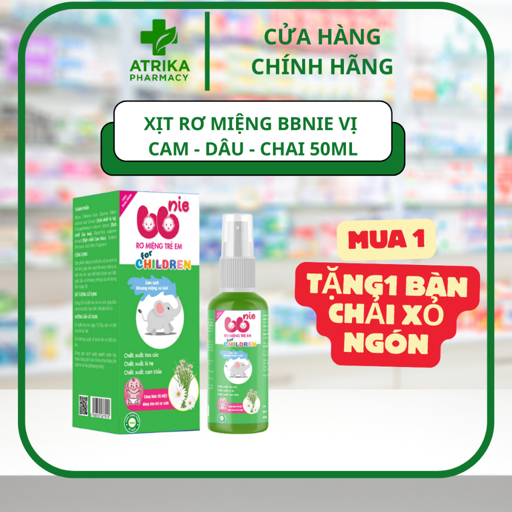 Xịt Rơ Miệng BBNIE Dùng Được Cho Trẻ Sơ Sinh Vị Cam Vị Dâu 40ml ...