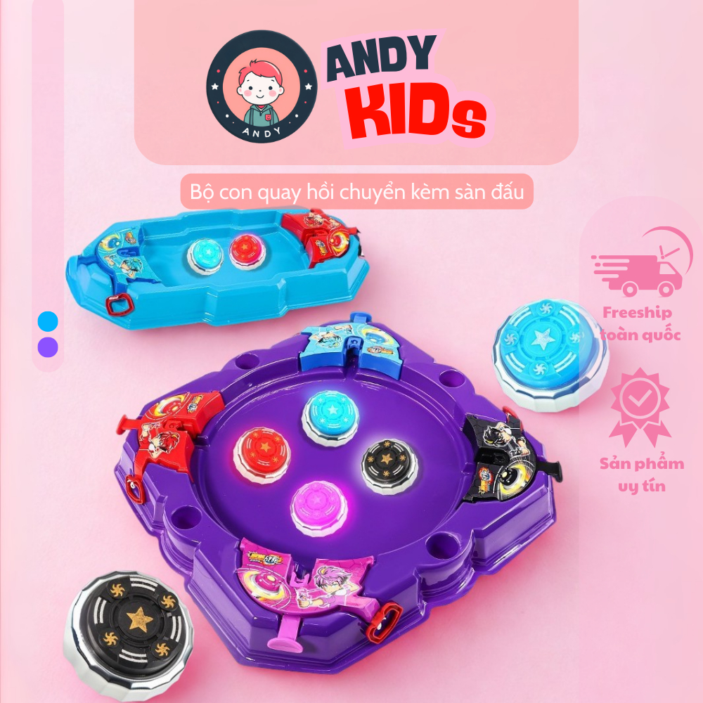 Bộ con quay vô cực kèm sàn đấu ANDY KIDS con quay hồi chuyển Beyblade ...