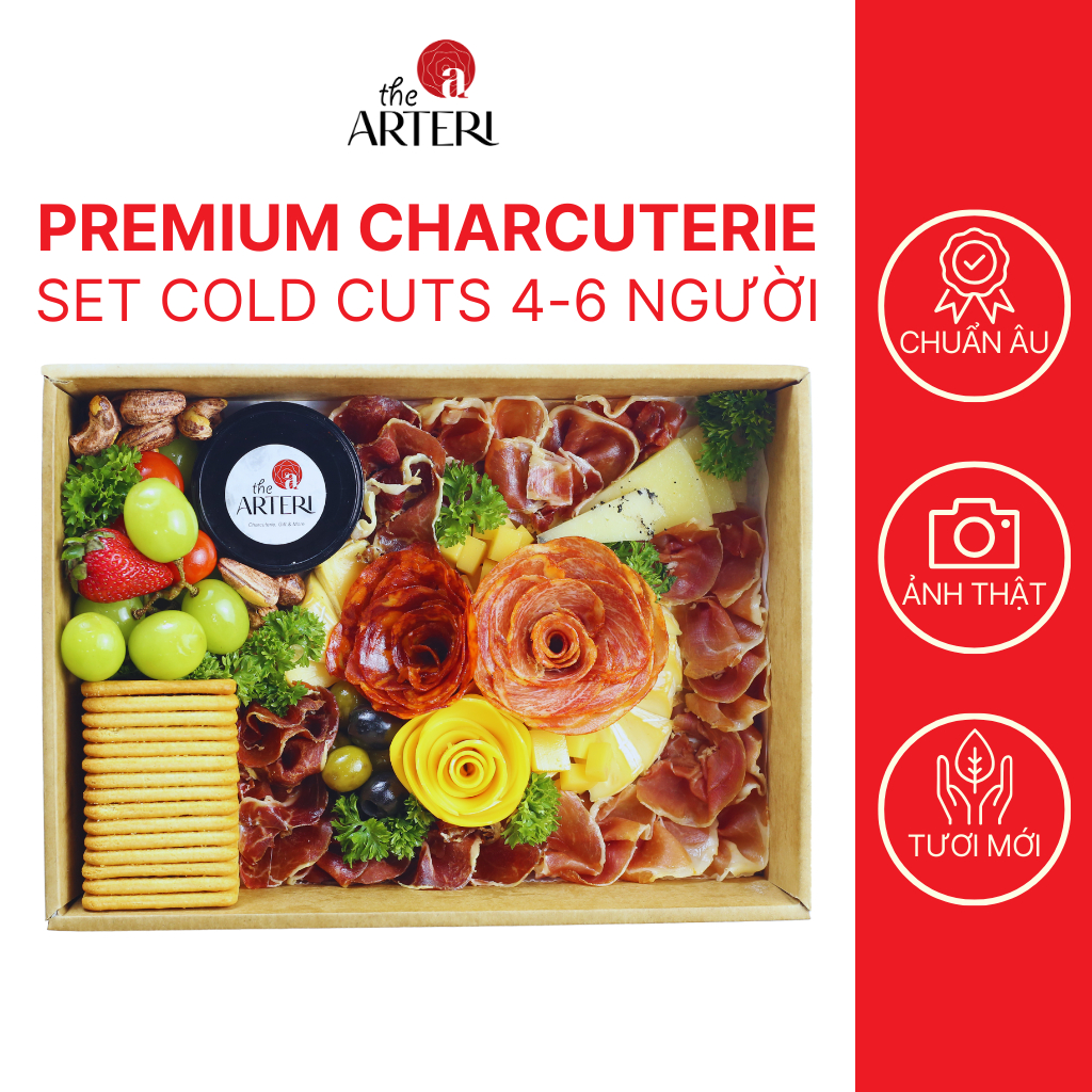 Set Charcuterie Cold Cuts PREMIUM Board 4-6 Người - Khay Thịt Nguội ...