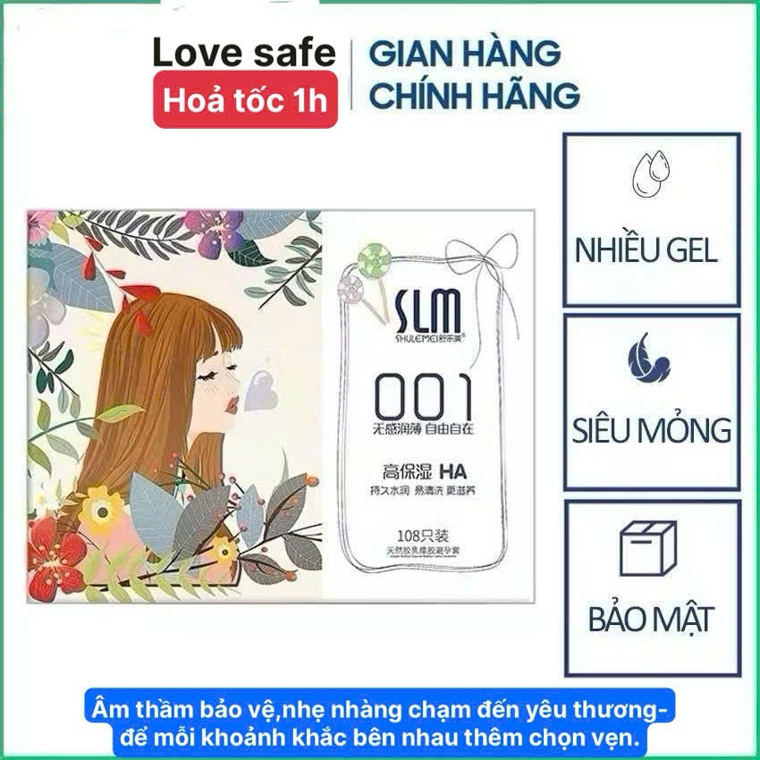 Bao cao su SLM 001 cực siêu mỏng, nhiều gel bôi trơn, nội đia Trung cao ...