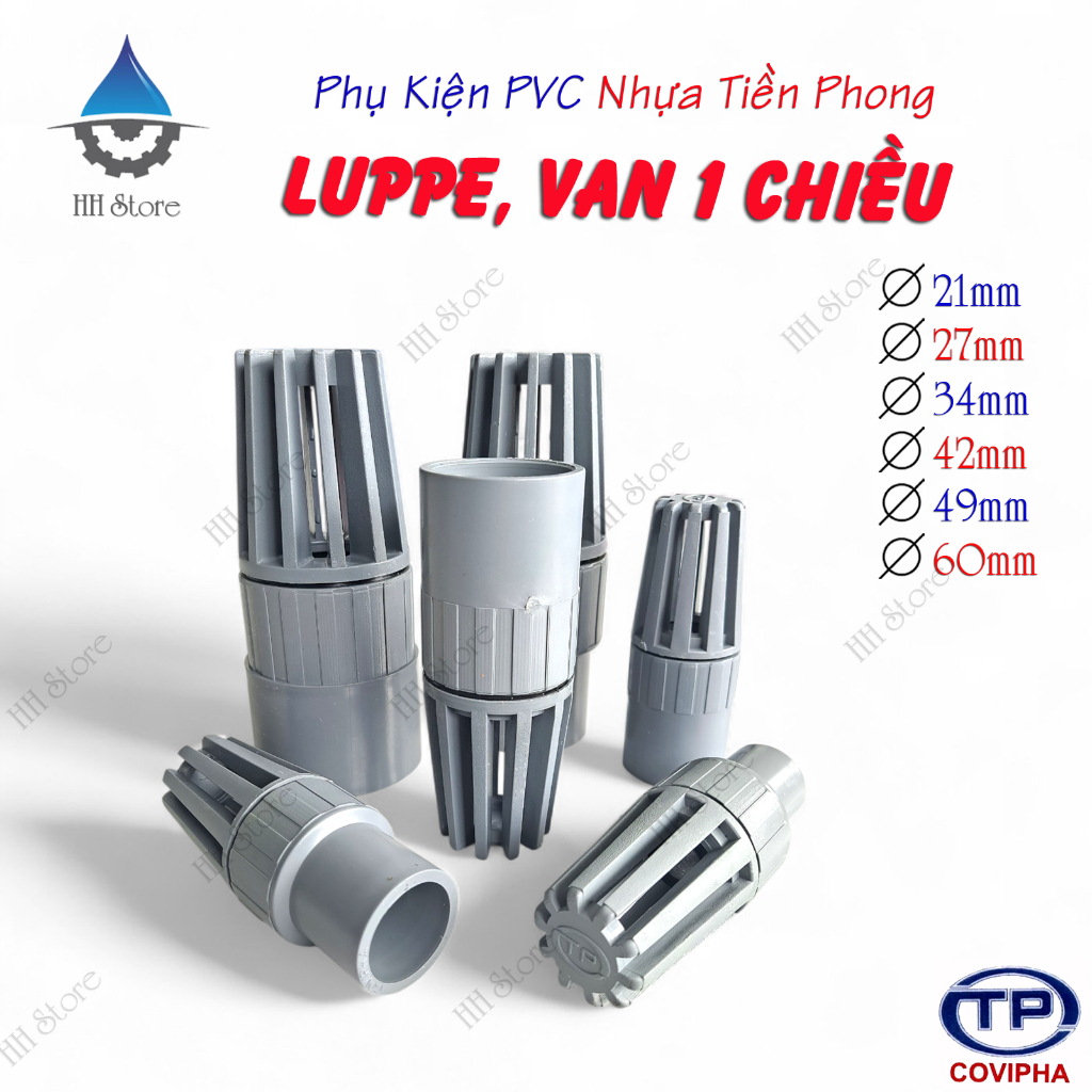 Luppe, Luppe Giếng, Van 1 Chiều Hút Đáy phi 21, 27, 34, 42, 49, 60mm ...
