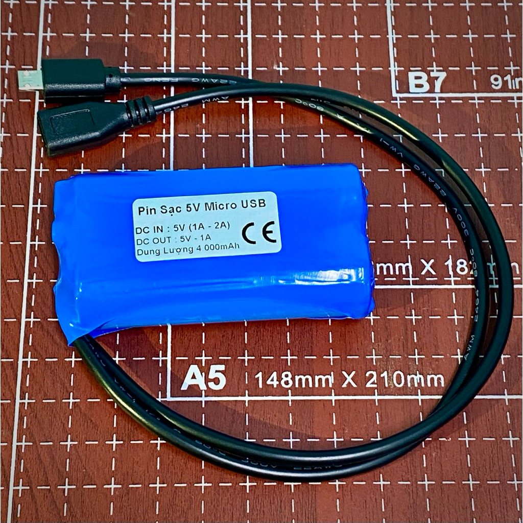 Pin lưu điện camera 5V 4.000mAh Micro usb | Shopee Việt Nam