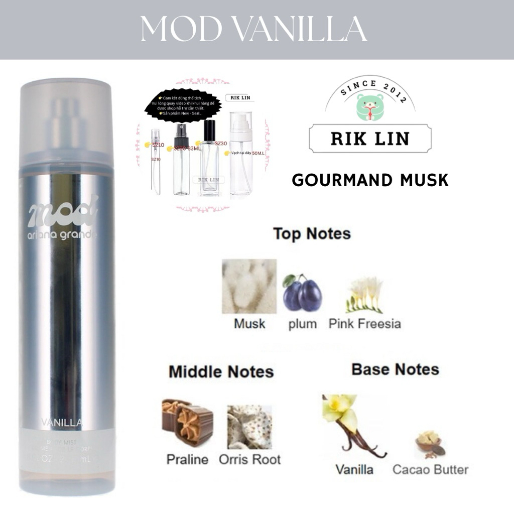 MOD VANILLA| WARM VANILLA SUGAR - Xịt Thơm Toàn Thân Body Mist | Shopee ...
