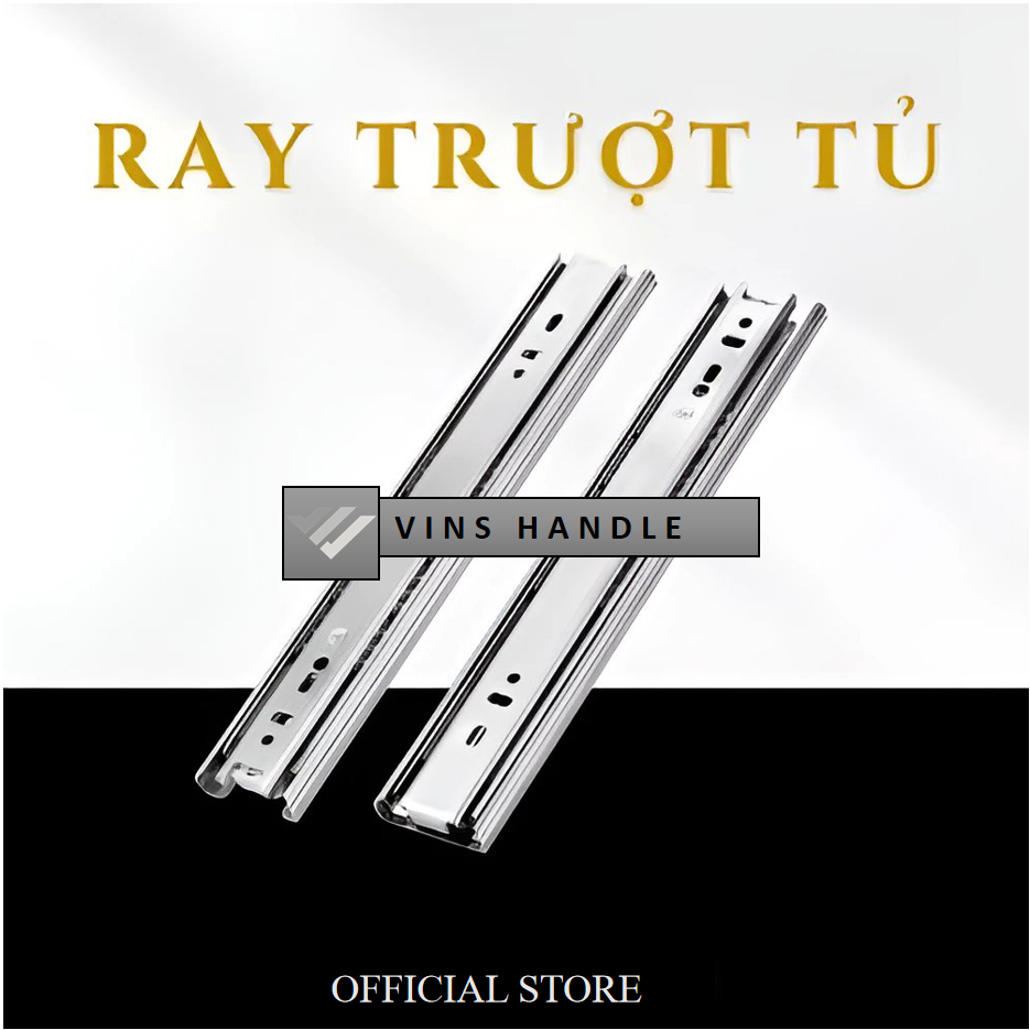 [2bi 3bi TRẮNG] Thanh trượt Ray trượt ngăn kéo ZUB bản 35mm, bản 42mm ...