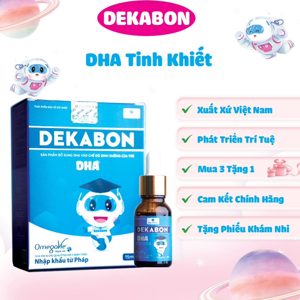 [MUA 3 TẶNG 1] Vitamin DHA DekaBon 15ml - DHA từ tảo giúp cho trẻ phát ...