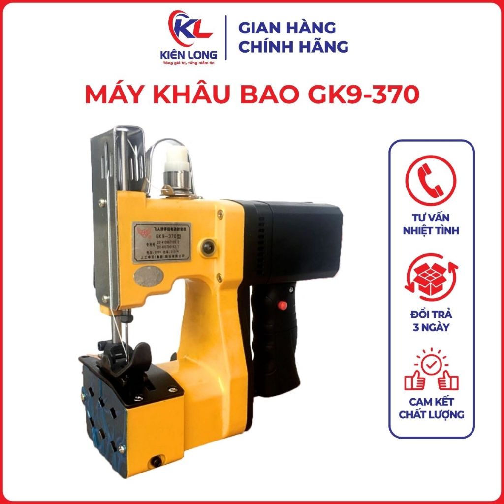 Máy Khâu Bao GK9-370 Chính Hãng – Công Suất Lớn 210W, Cắm Điện, Tặng Vỉ ...