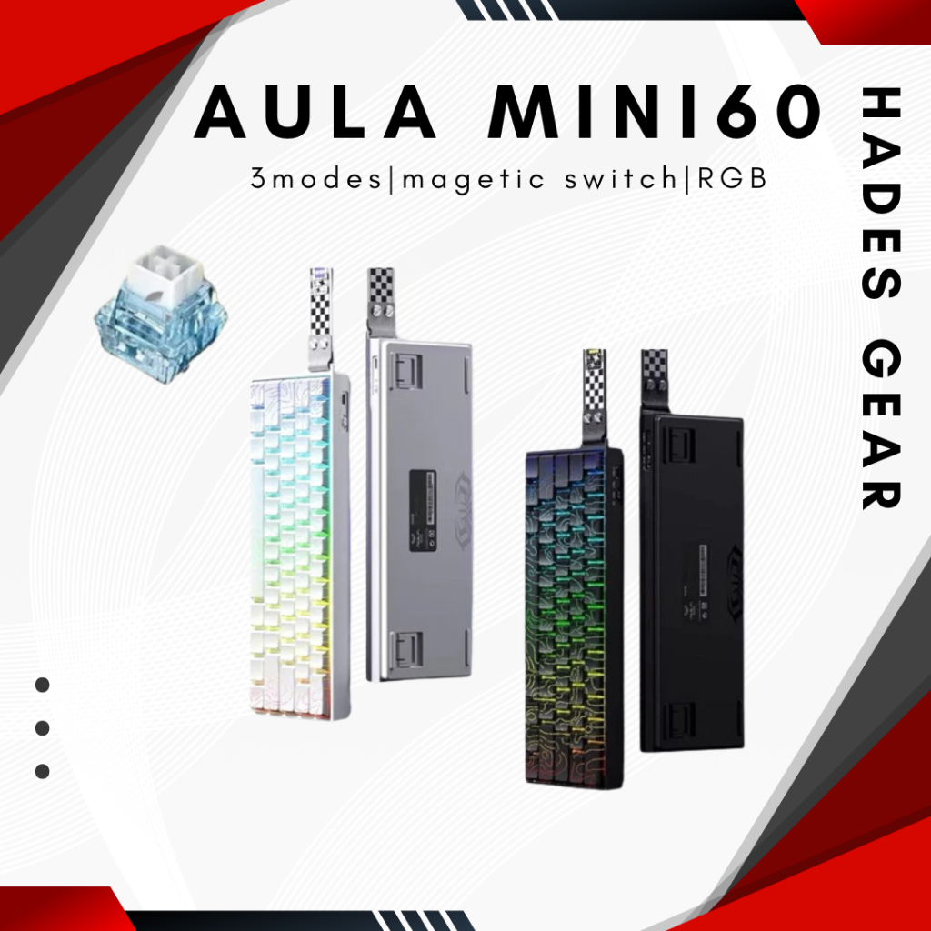 Bàn phím cơ gaming AULA MINI60 HE 3 MODE RT0.01 E-sports 8K Dual | Shopee Việt Nam