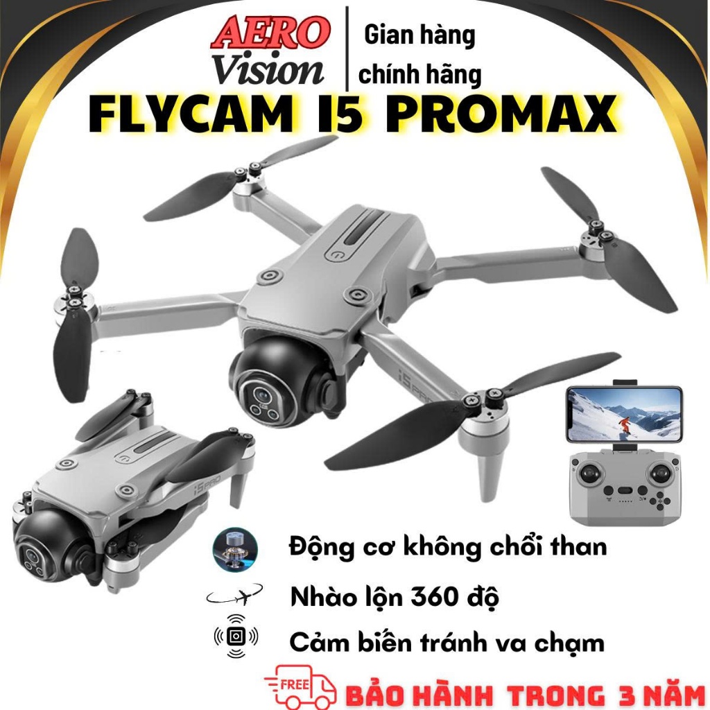 Flycam i5 Pro, Máy bay điều khiển từ xa, nhỏ gọn, camera 4K, Plycam ...