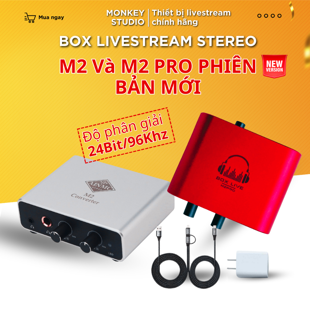 Box Livestream Stereo M2 Và M2 Pro Cao Cấp AINMC 24bit/96kHz PK Đàm ...